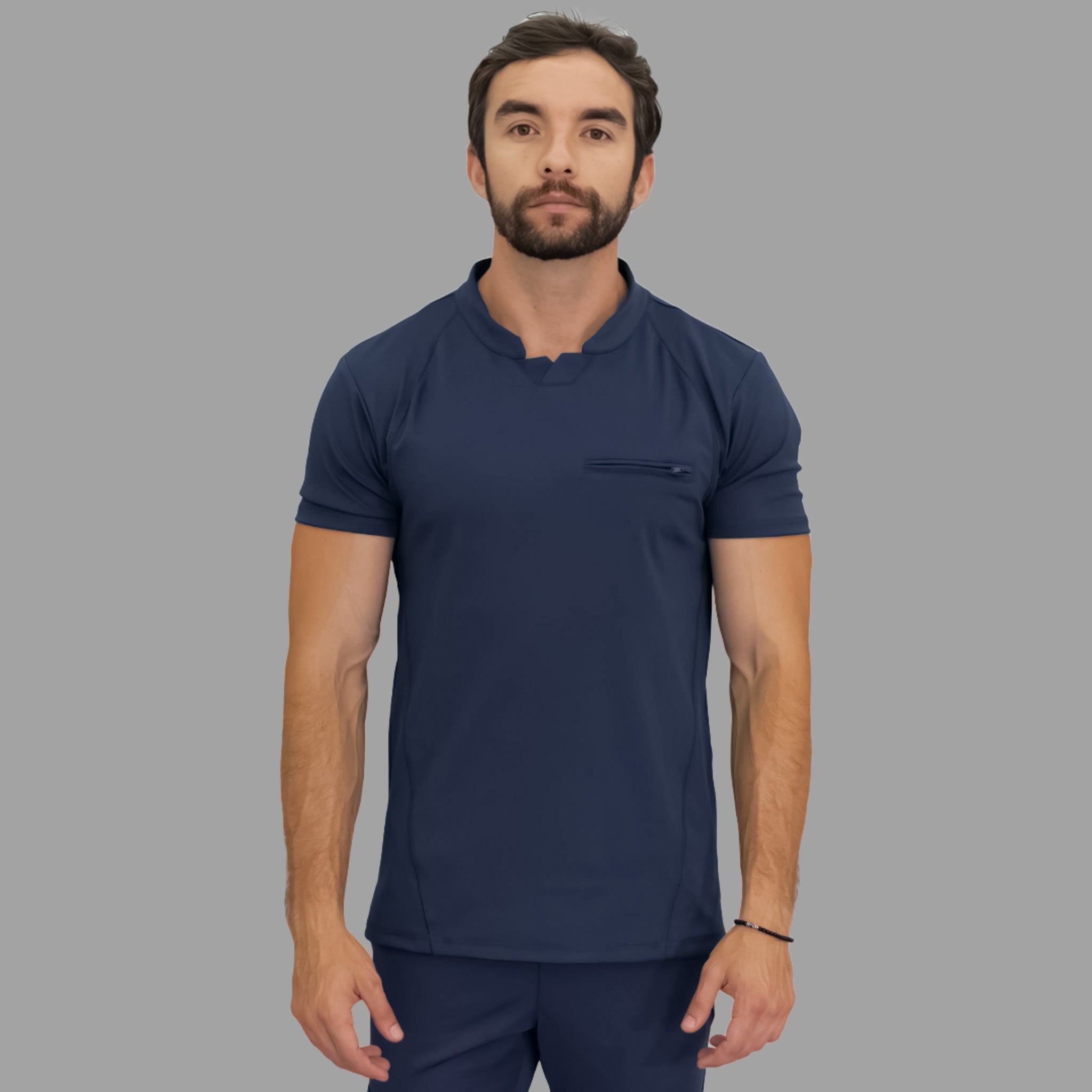 Men's Top 910 Navy Blue Super Stretch – S-FOR-ME Scrubs